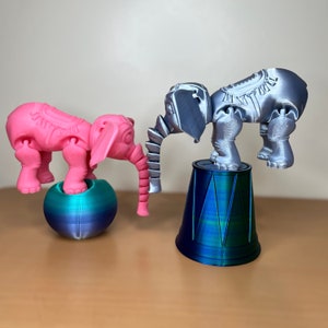 3D Printed Flexi Elephant Fidget Toy, Articulated Elephant Toy ...