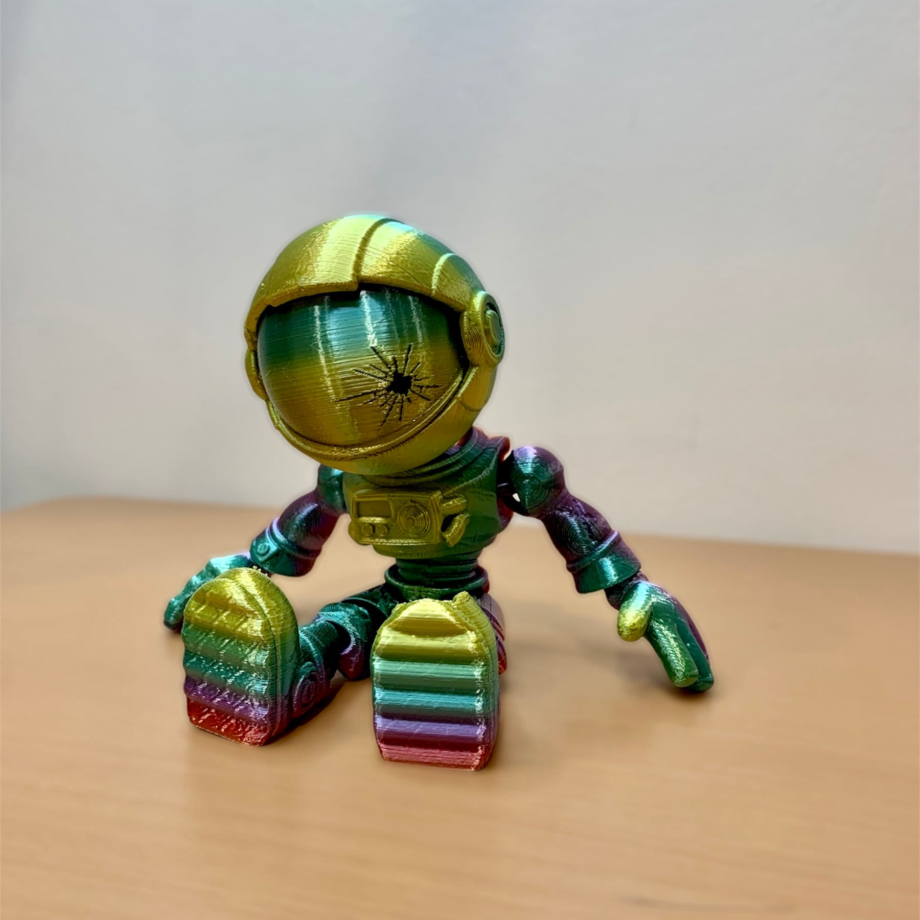 Flexi 3D Printed Astronaut Skeleton | Rainbow Colors | Fun Fidget Toy ...