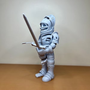3D Printed Flexi Skeleton Knight With Face Shield, Articulated Skeleton ...