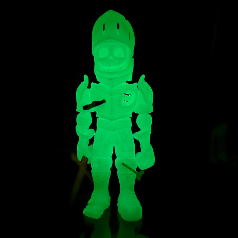 3D Printed Flexi Skeleton Knight With Face Shield, Articulated Skeleton ...