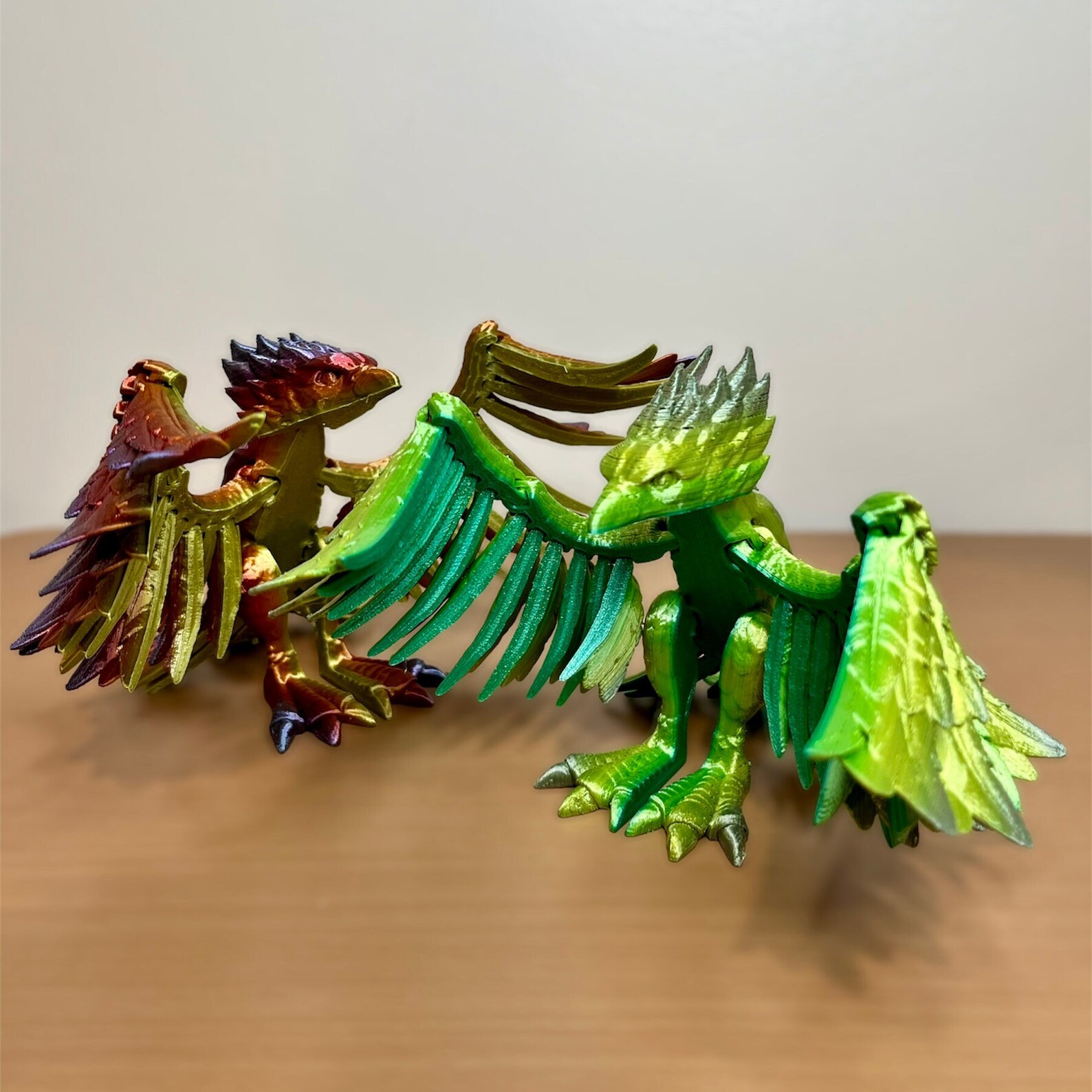 3D Printed Articulated Flexi Phoenix Bird Rainbow Flexi - Etsy