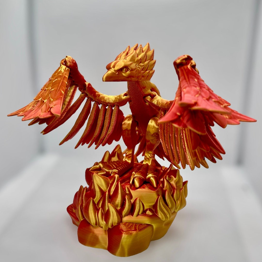 3D Printed Articulated Flexi Phoenix Bird, Rainbow, Flexi Factory |SEEN ...