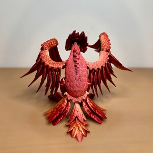 3D Printed Articulated Flexi Phoenix Bird, Rainbow, Flexi Factory SEEN ...