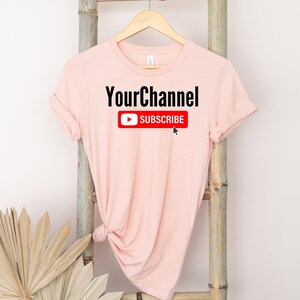 Custom Youtube Subscribe Yourchannel Shirt, Your Channel Shirt ...