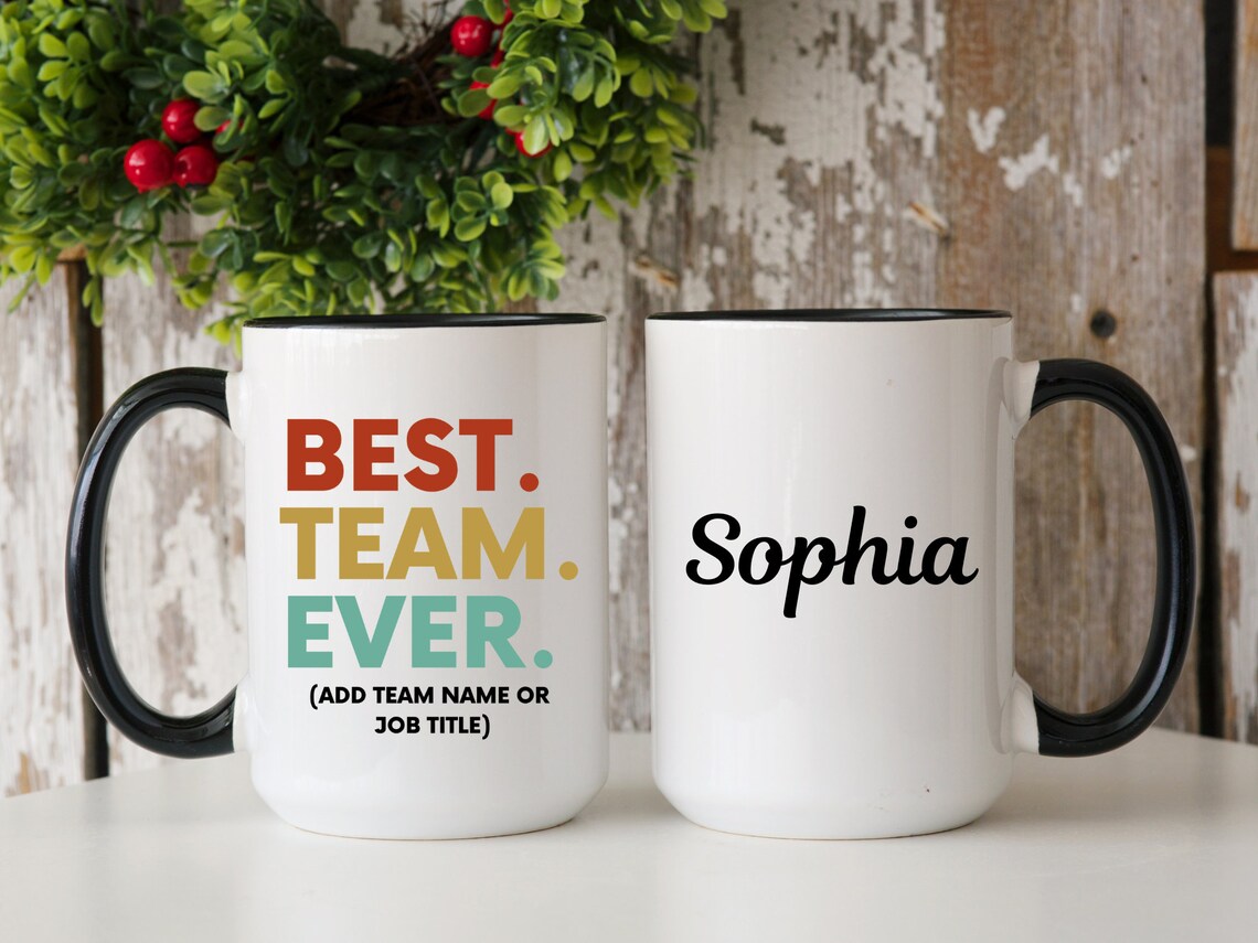 Best Team Ever Mug,personalized Team Christmas Gift,team Member ...