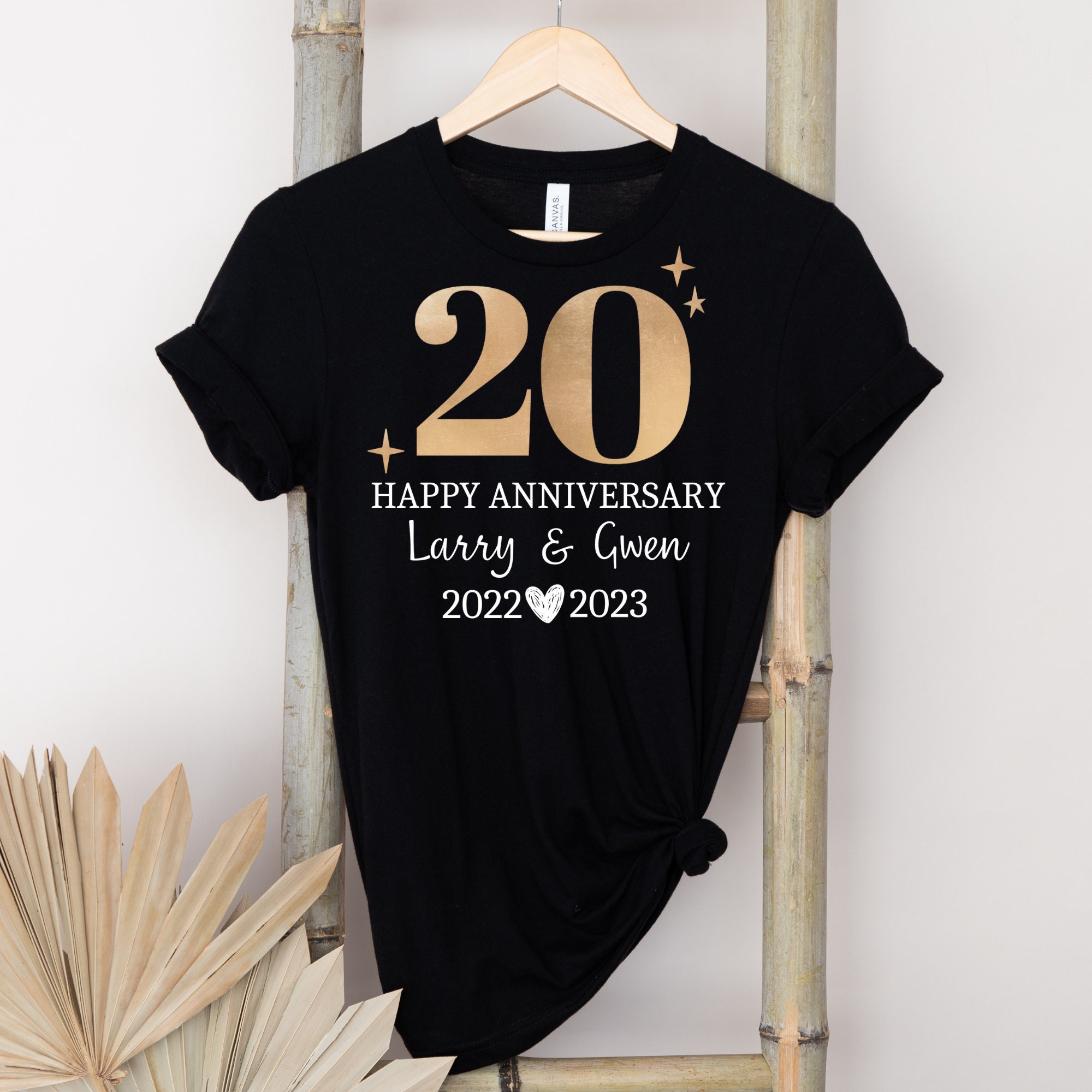 20th Wedding Anniversary Shirt,personalized Couple Anniversary ...
