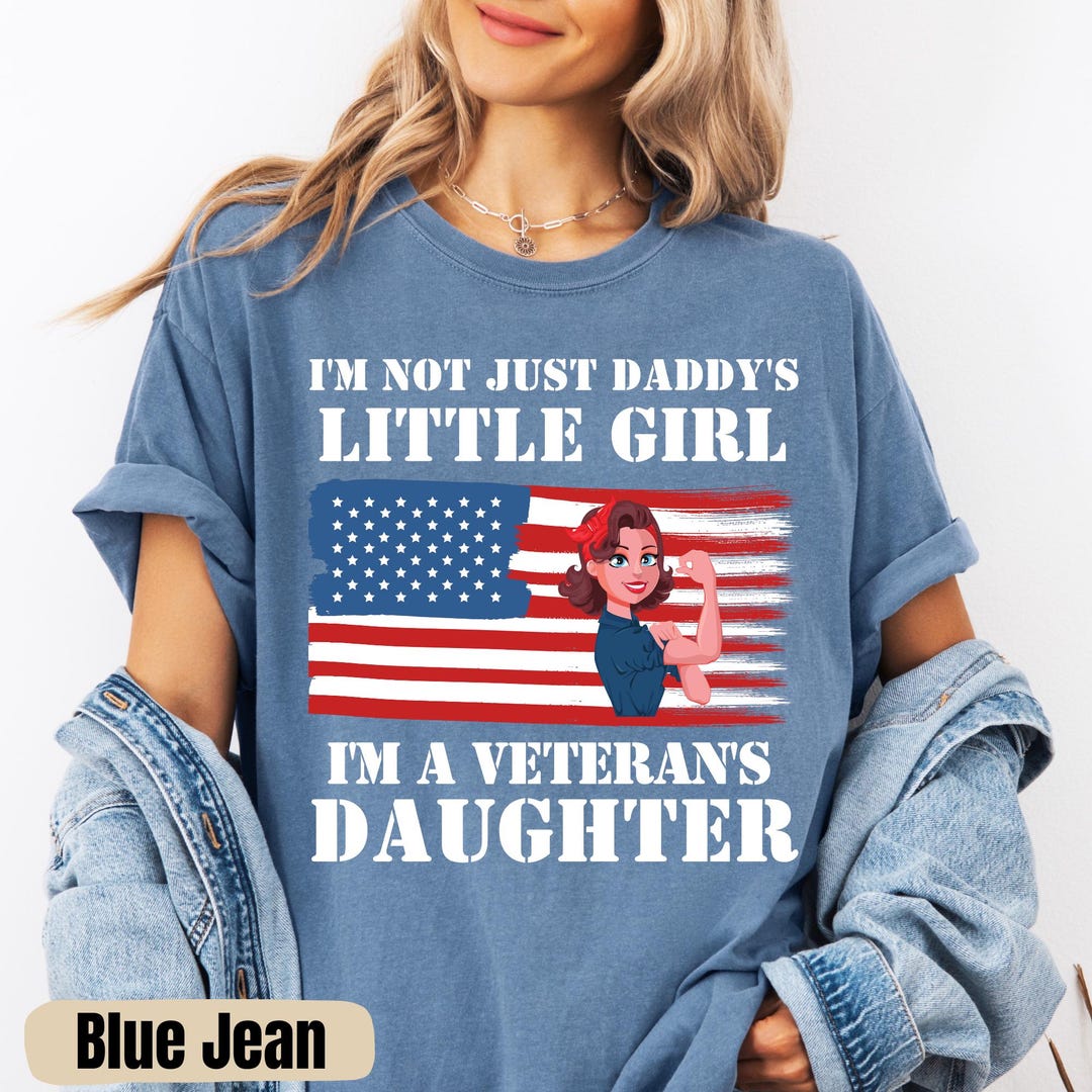 Comfort Colors® Cute Veteran Daughter Shirt, Gift for Veteran Girl ...