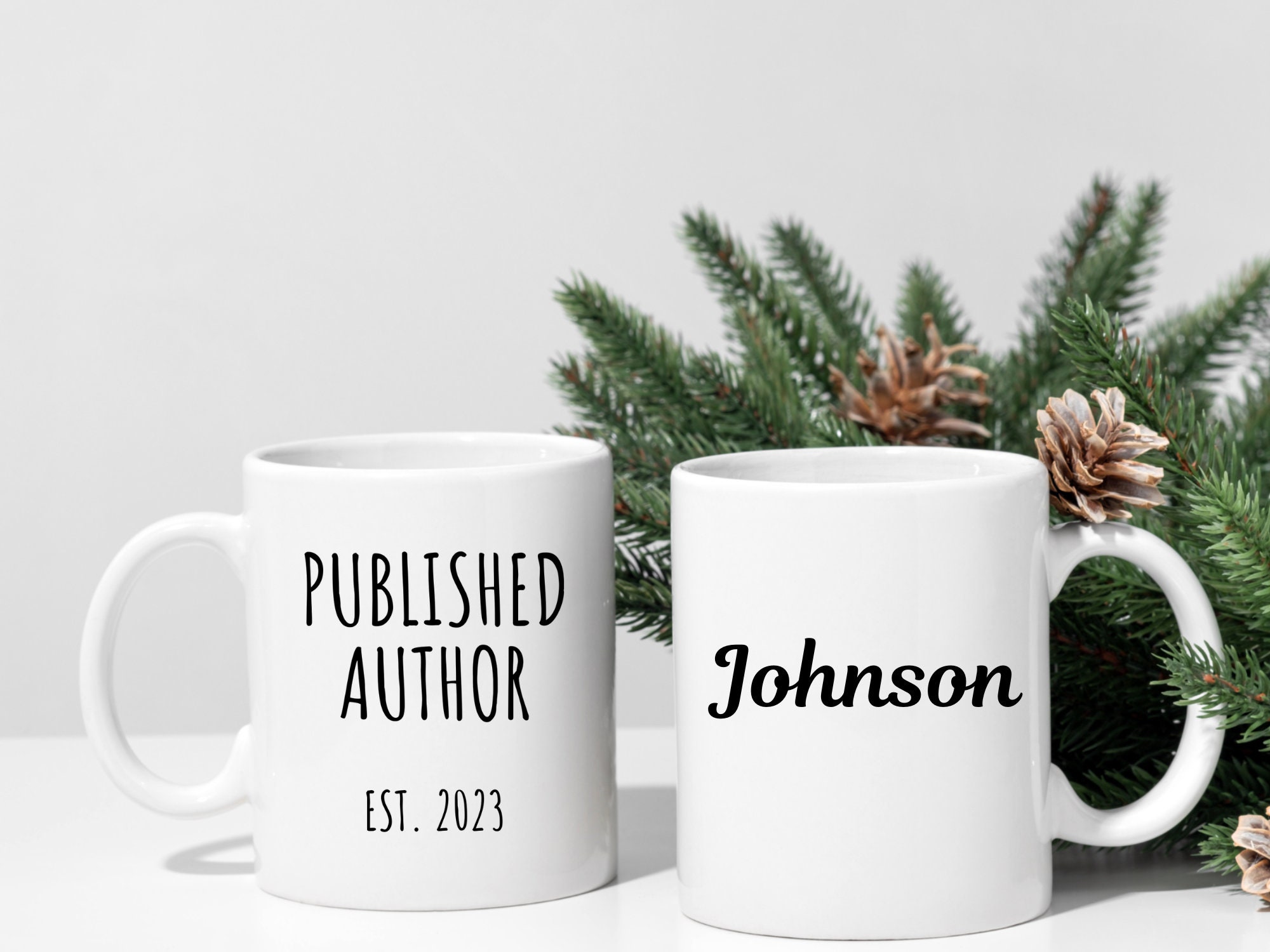 Personalized Author Gift, Published Author Est 2023 Mug, Author Gifts ...