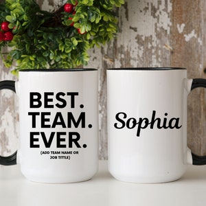 Best Team Ever Mug,personalized Team Christmas Gift,team Member ...