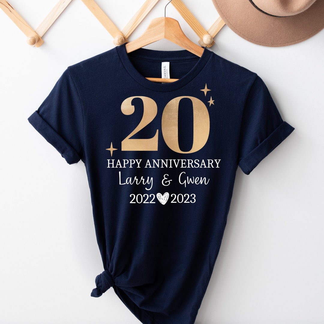20th Wedding Anniversary Shirt,personalized Couple Anniversary ...