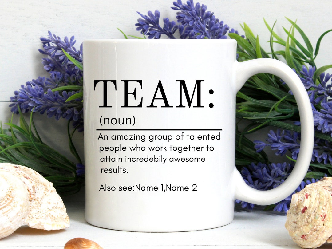 TEAM Definition Mug, Personalized Name Mug With Definition, Employee ...