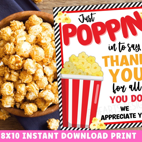 Teacher Appreciation Popcorn - Etsy
