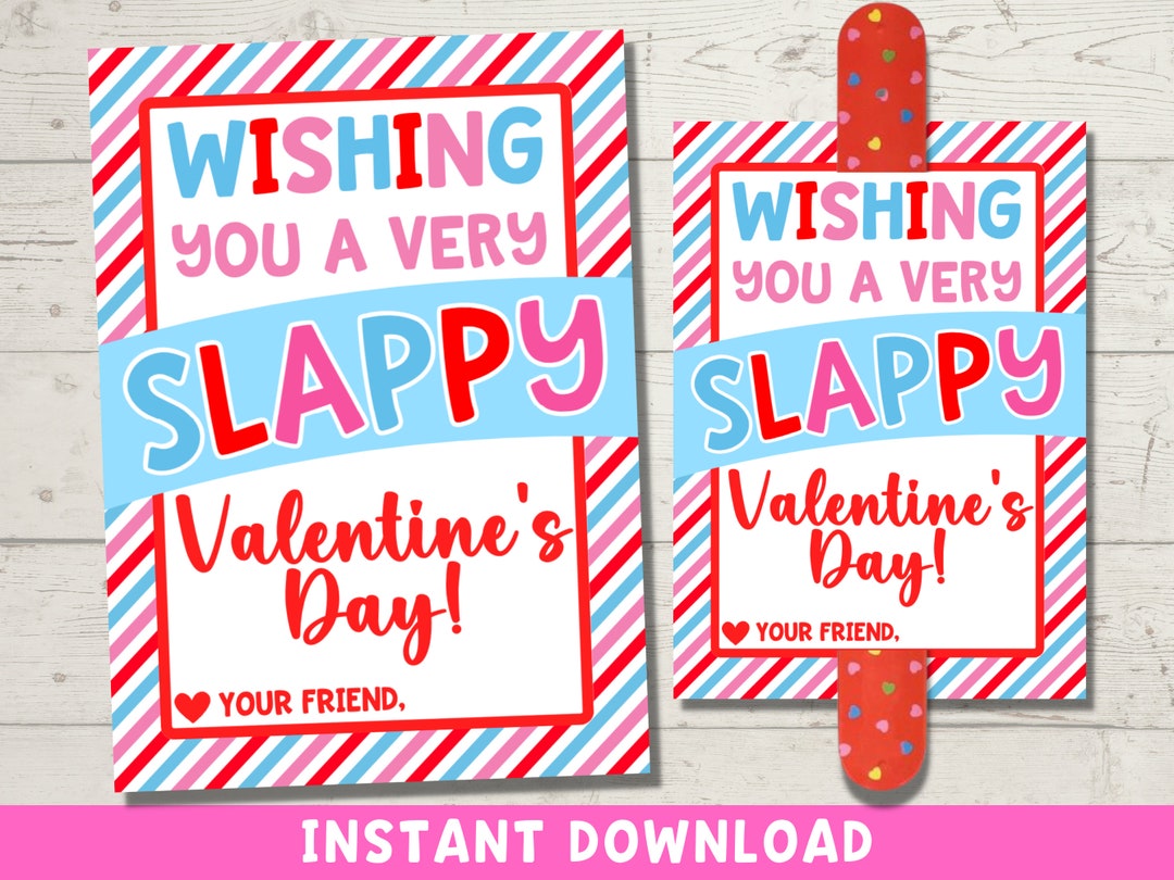Slap Bracelet Valentine Cards | Classroom Valentines | Printable ...