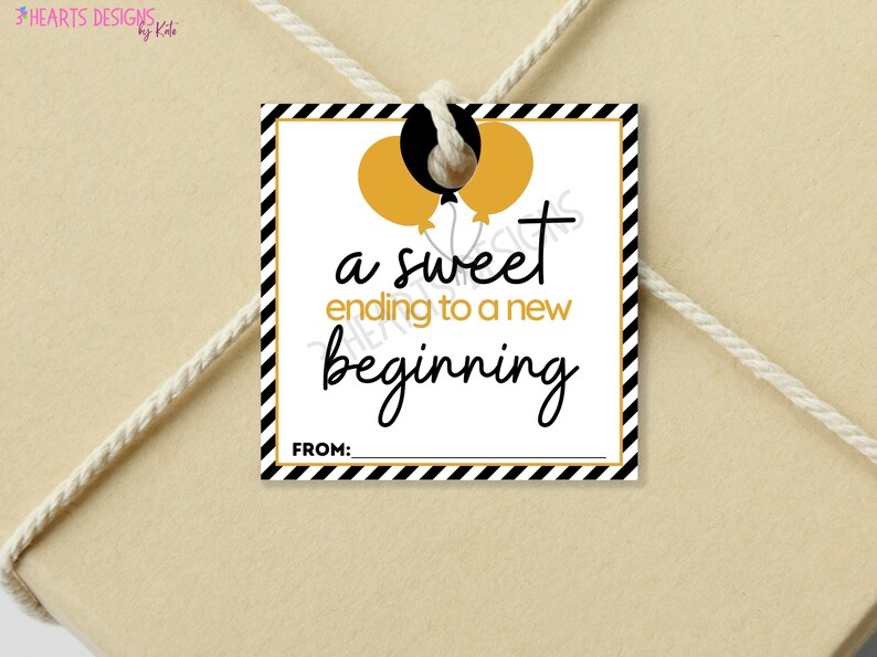 Graduation Gift Tag Printable Sweet Ending to A New - Etsy