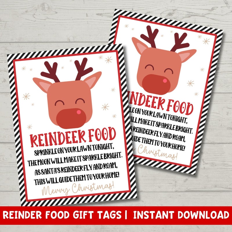 Reindeer Food Tag - Etsy