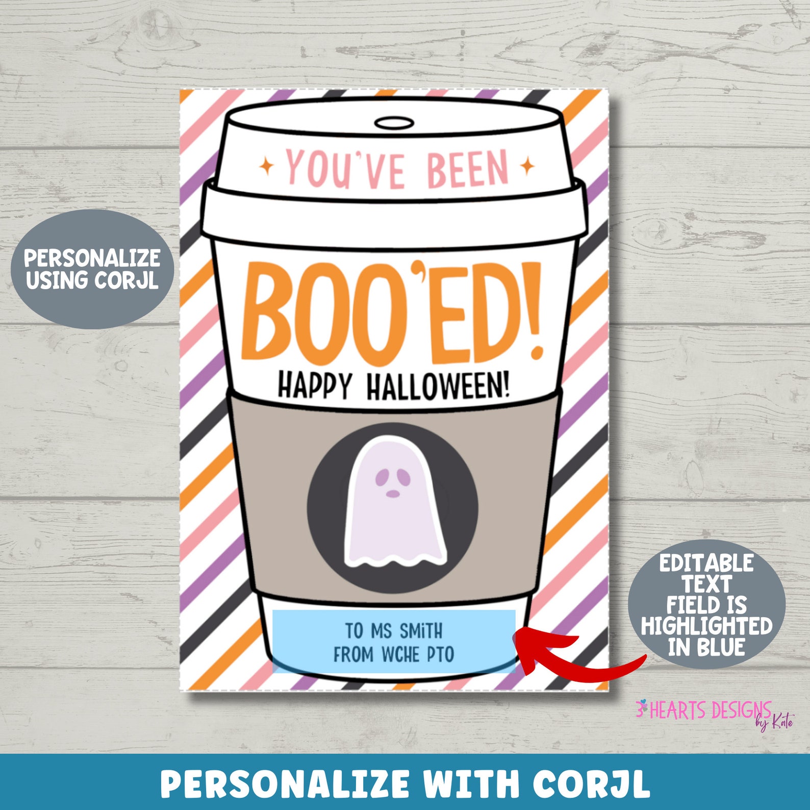 Editable Halloween Coffee Gift Card Holder | Printable Teacher ...