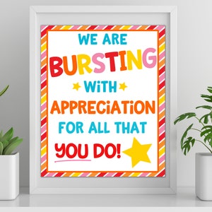 Printable Candy Sign for Staff, Teacher Appreciation, Break Room ...