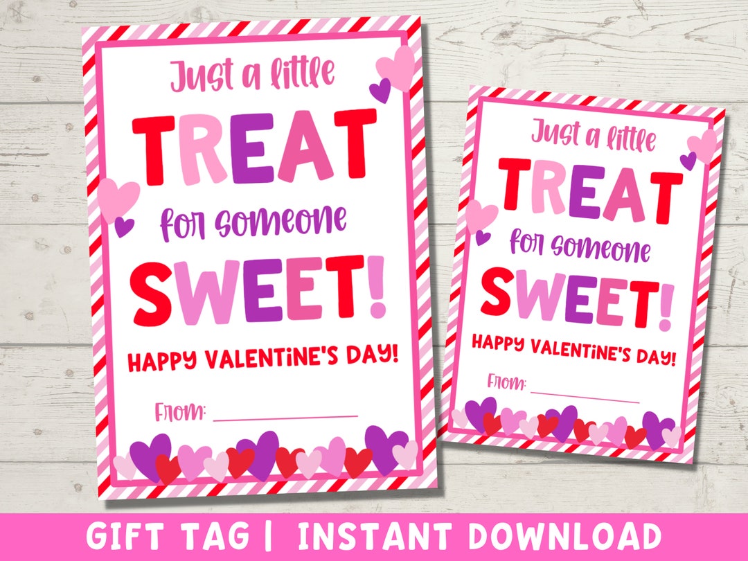 Valentines Day Gift Tags | Printable Cookie Tag | Teacher Appreciation ...