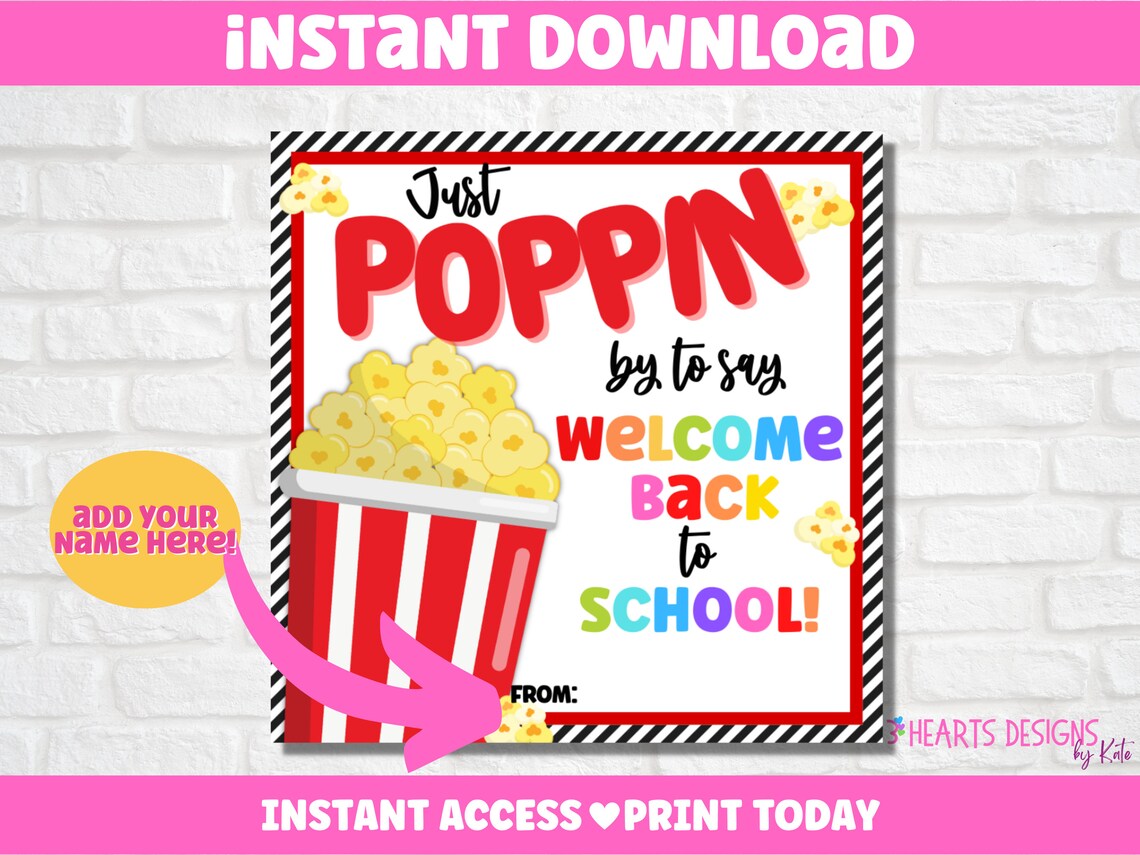 First Day of School Gift Tag Printable Welcome Back to - Etsy