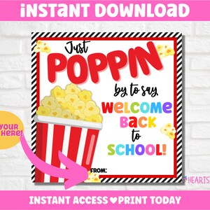 First Day of School Gift Tag Printable | Welcome Back to School ...