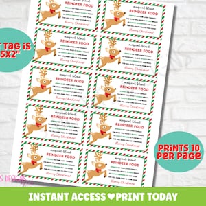 Magic Reindeer Food Tag Printable | Christmas Eve Box | Classroom ...