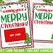 Printable Gift Card Holder Christmas | Merry Christmas Card | Teacher ...