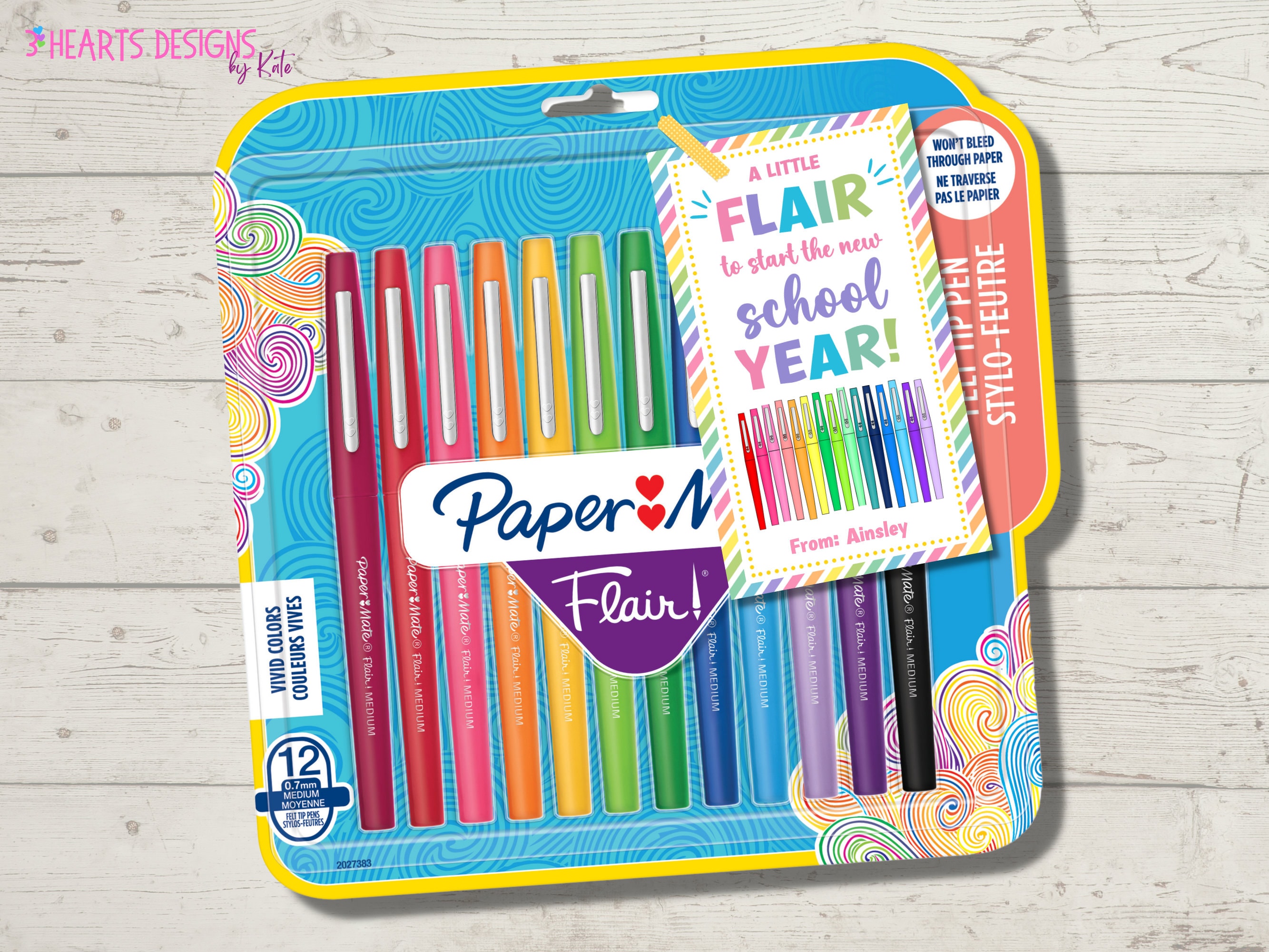 Flair Pen Gift Tag: Back to School Teacher Printable | Instant Download ...