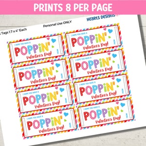Poppin' Bracelet Valentine Cards: Printable Classroom Gift | Instant ...