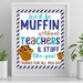 Muffin Teacher Appreciation Sign We'd Be Muffin - Etsy