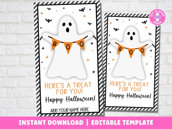 Halloween Favor Tag Boo Tags Halloween Printable Party - Etsy