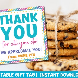 Personalized Appreciation Gift Tag for Teacher Nurse Staff Employee PTO ...