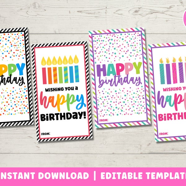 Happy Birthday Tags - Etsy