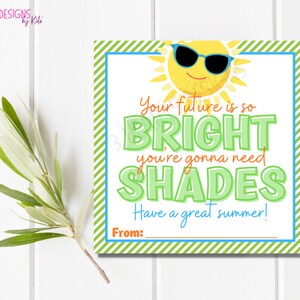 Printable Future is Bright Tag | Graduation Gift Tags | Classroom Tags ...