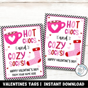 Valentine Sock Tags Printable | Knock My Socks off Class Valentines ...