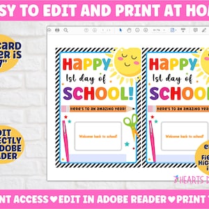 Back to School Gift Card Holder | Happy First Day of School Gift for ...