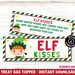 Elf Kisses Treat Bag Topper for Kids | Holiday Goodie Instant Download ...