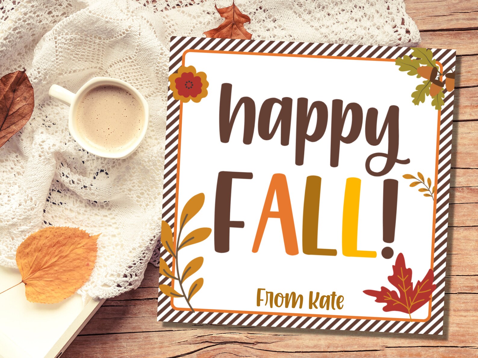 Happy Fall Gift Tags Printable Cookie Tags Thanksgiving - Etsy