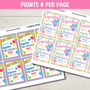 Squishy Valentine Cards Printable | Valentines Day Mochi Squishy Gift ...