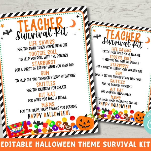 Teacher Survival Kit - Etsy