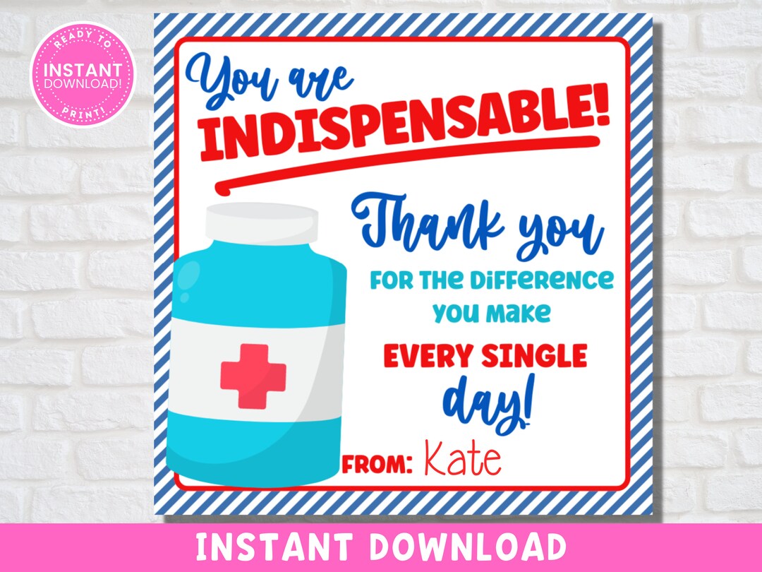 Pharmacy Printable for Pharmacist Technician Gifts | Pharmacy Week ...