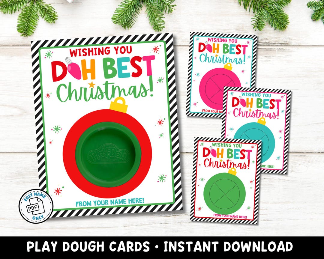 Christmas Play Dough Holder Card for Kids Gift | Holiday Classroom ...