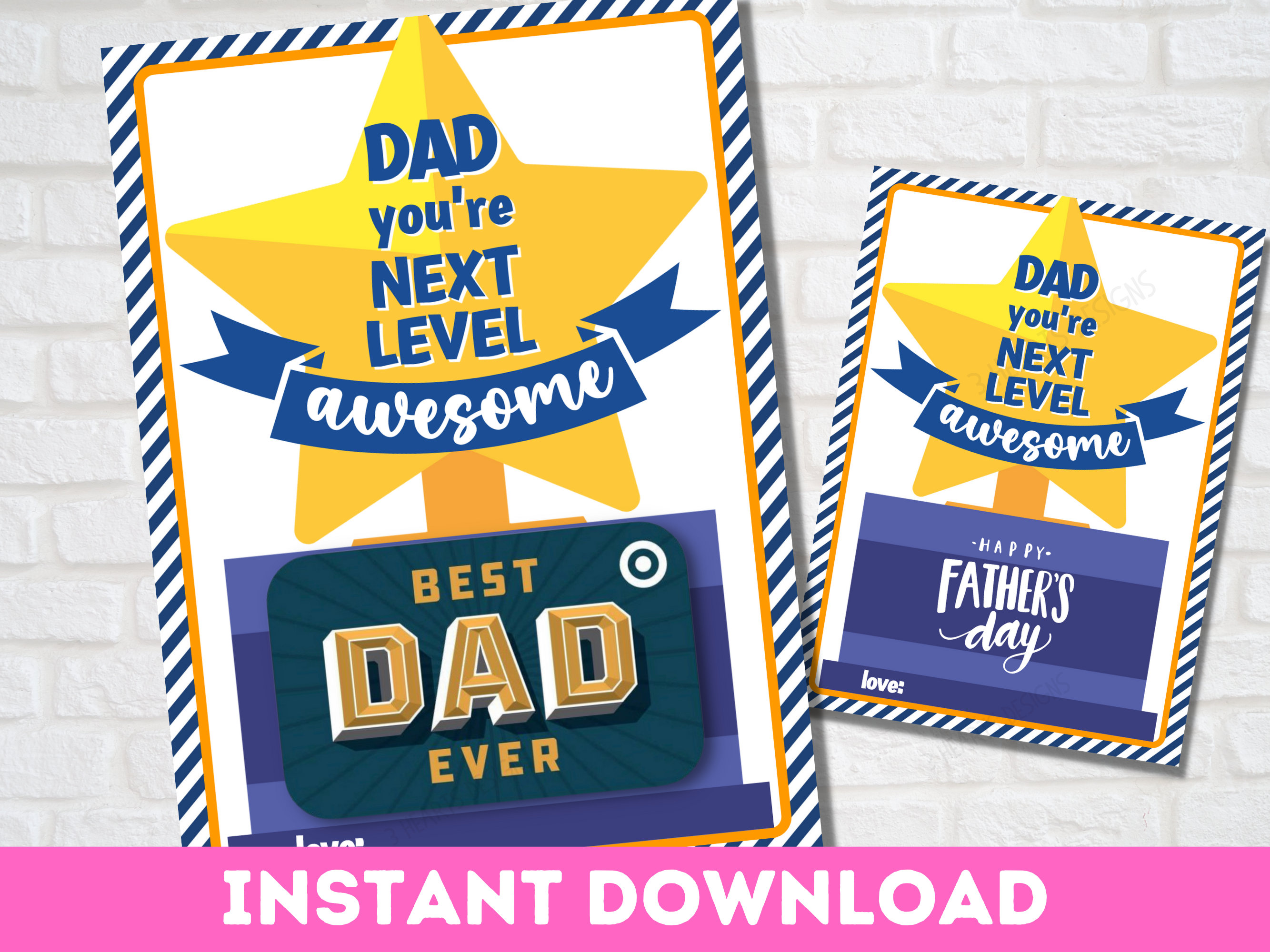 Fathers Day Gift Card Holder Printable | Father's Day Card | Happy ...