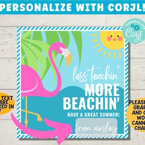 End of Year Teacher Gift Tag Printable | Teacher Appreciation Gift ...