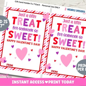 Teacher Valentine Gift Card Holder Printable | Valentines Day Teacher ...