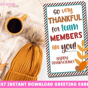 Thankful for You Thanksgiving Tags | Team Appreciation | Employee Thank ...