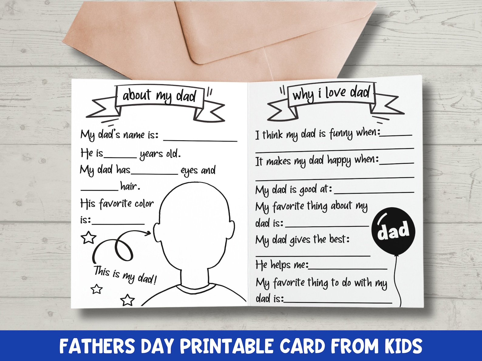 Printable Fathers Day Card All About Dad Card From Kids Coloring Pages ...