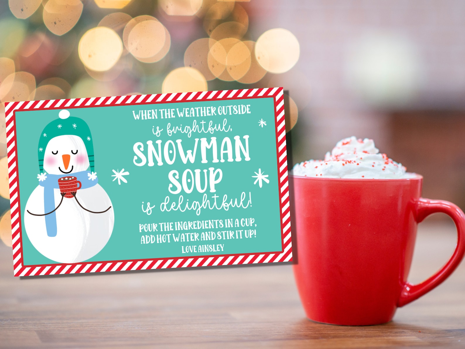 Snowman Soup Gift Tags Hot Cocoa Gift Hot Chocolate Class - Etsy