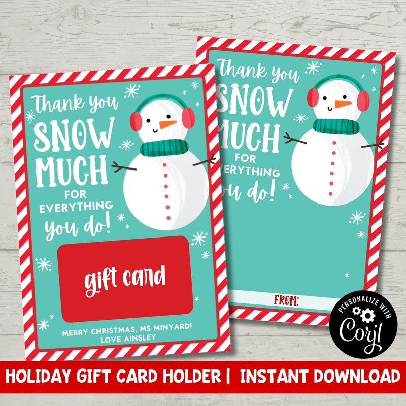 Thank You Snow Much - Etsy