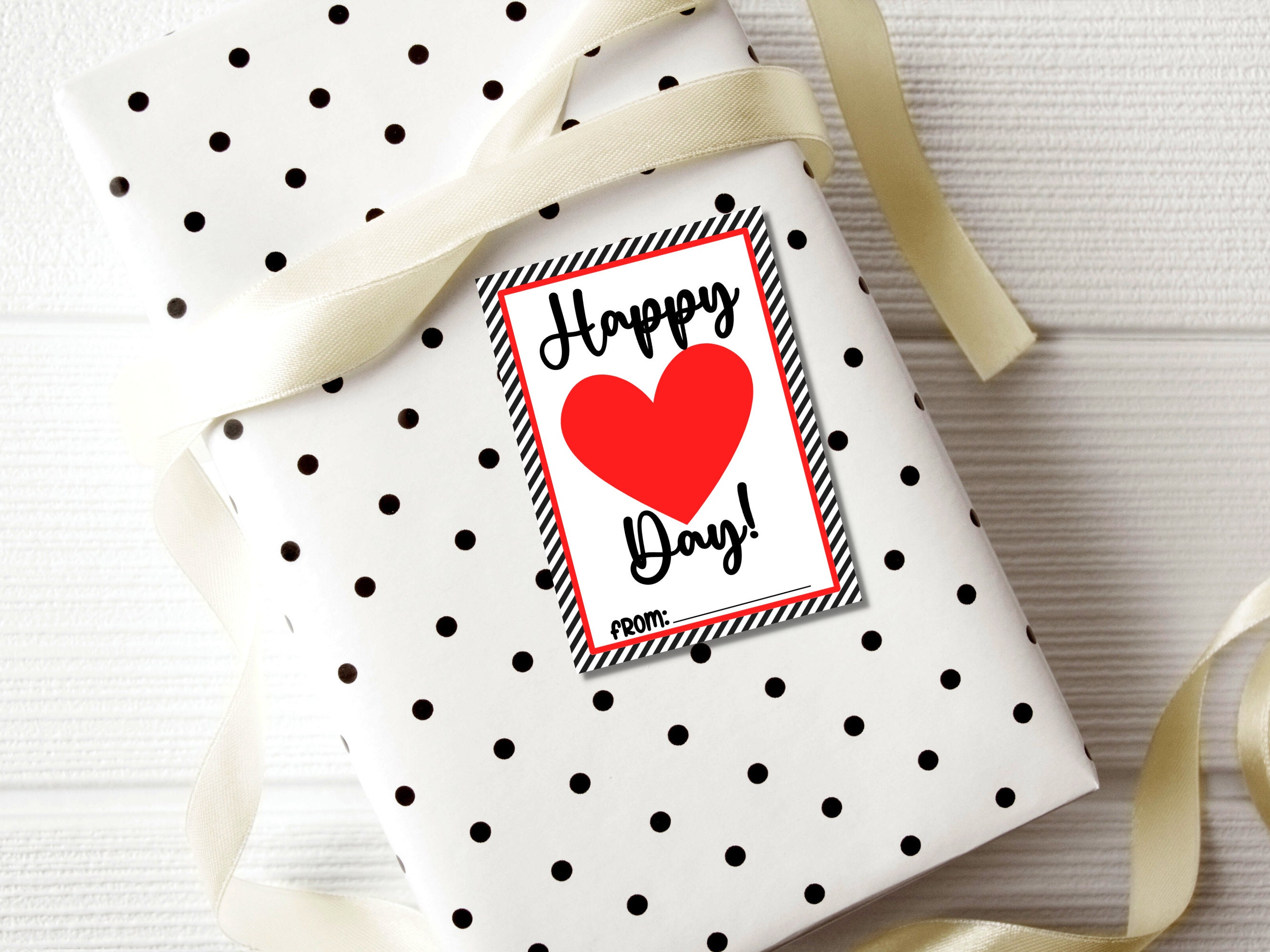 Valentines Day Gift Tags Printable Happy Valentines Day Tag - Etsy