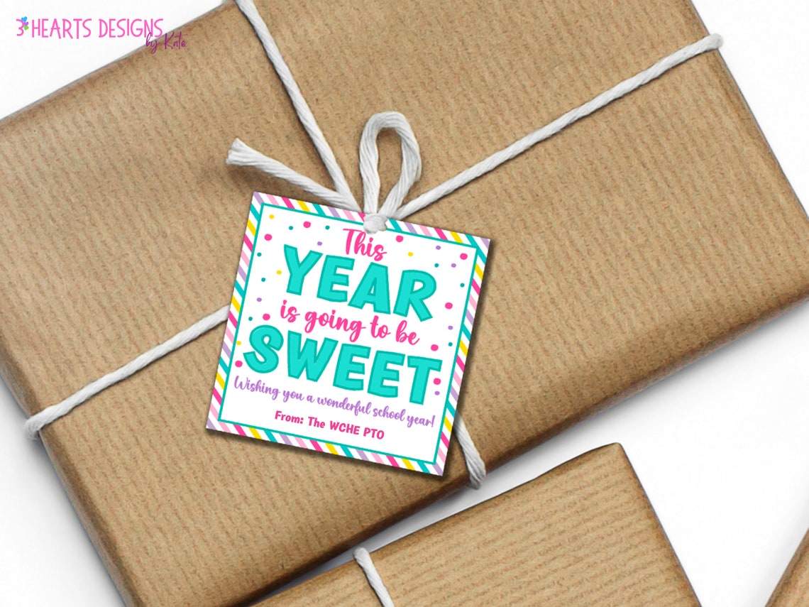 Back to School Teacher Gift Tag Sweet Treats Tag First Day - Etsy